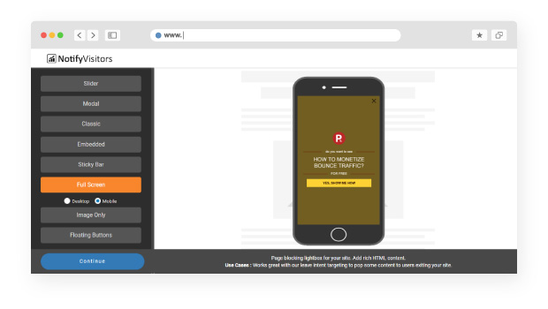 What is a Popup Notification? Slider, Modal, Embedded | NotifyVisitors