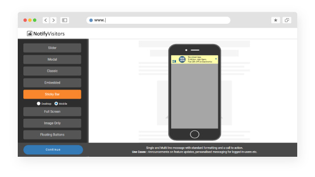 What is a Popup Notification? Slider, Modal, Embedded | NotifyVisitors